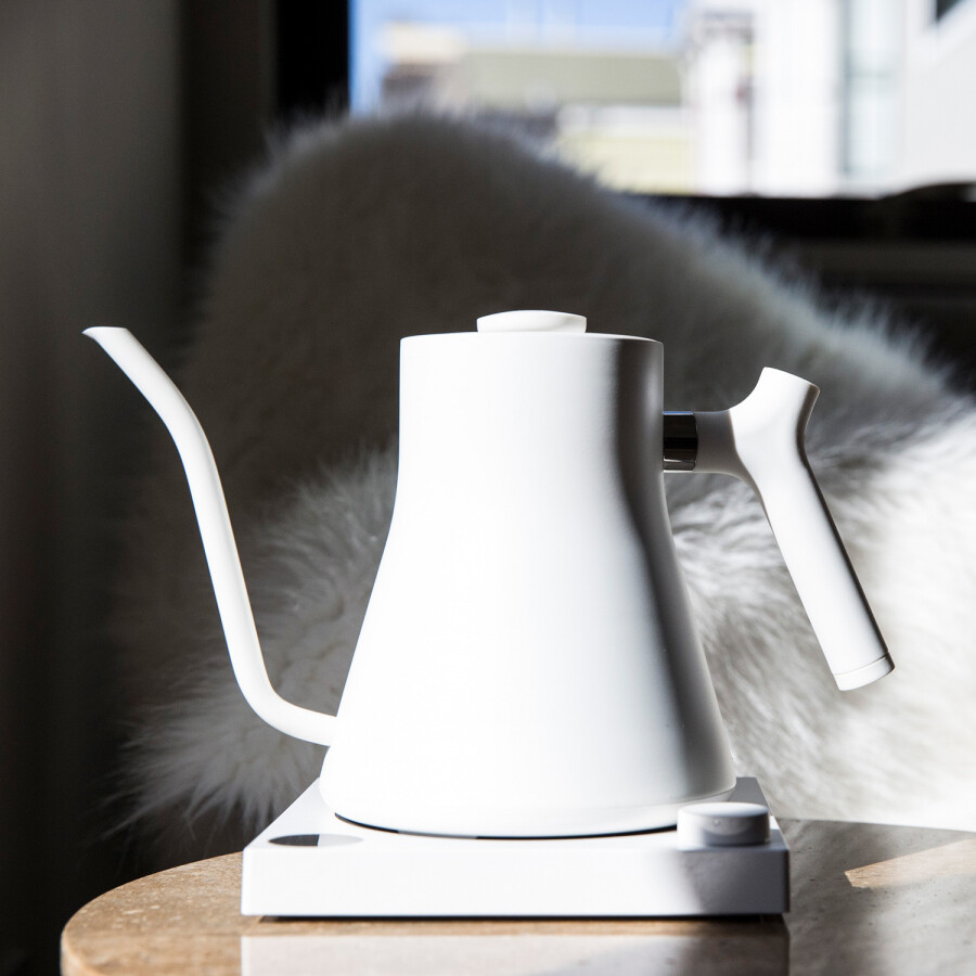 matte white kettle